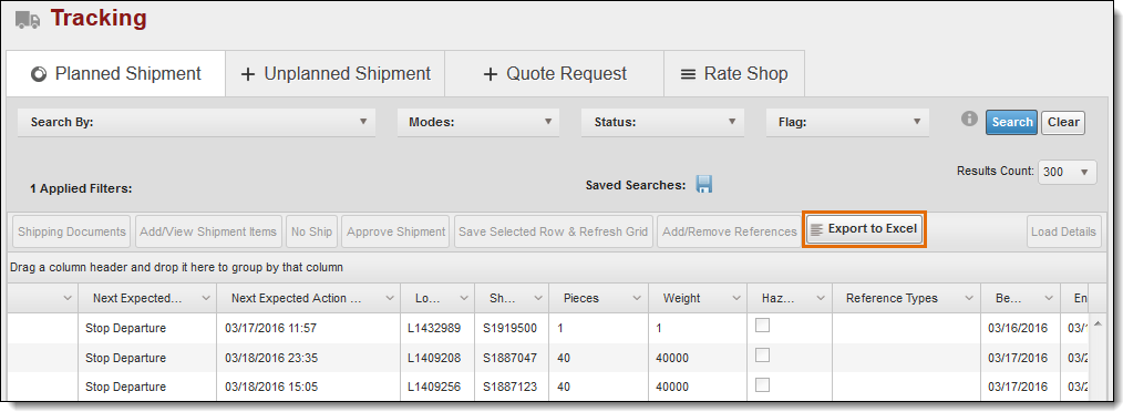 Export Search Results To Excel