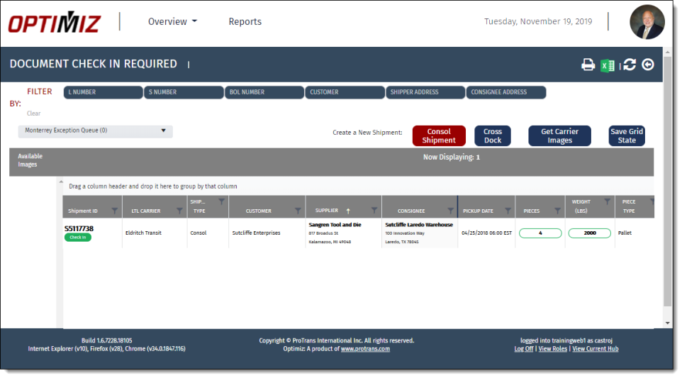 Document Check In Required