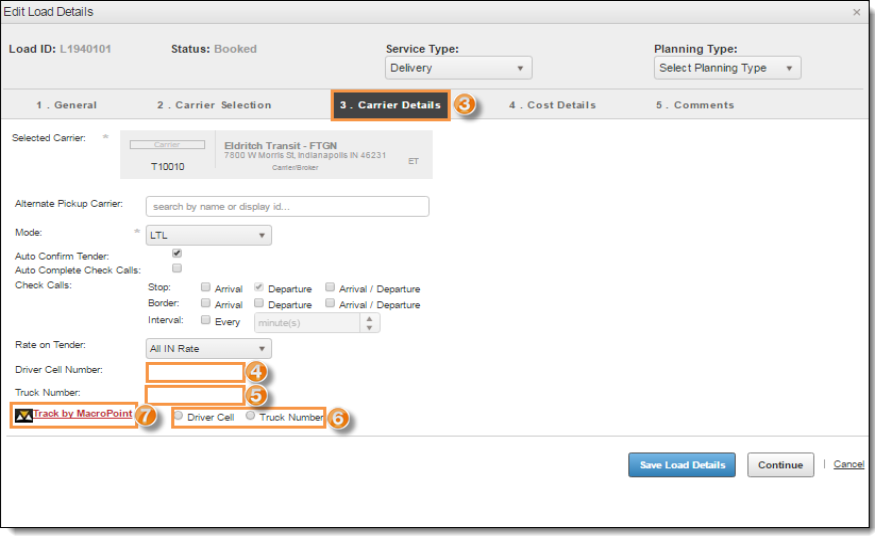 Track a Load Using MacroPoint