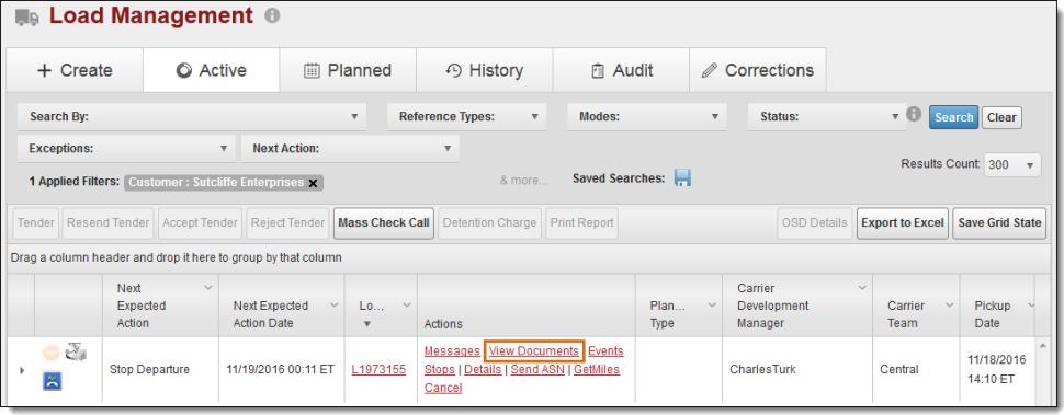 View Documents Attached to a Load