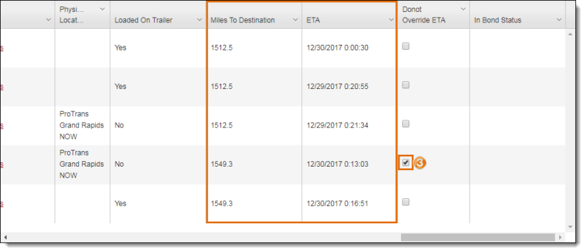 View Shipment ETA Information